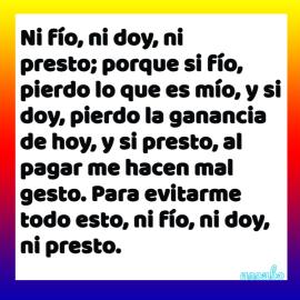 Frases para no fiar